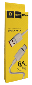 پخش عمده لوازم جانبی موبایل آشيانه | کابل تایپ سی DENMEN D06V